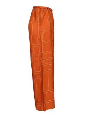 TOTEME Monogram Pajama Pants - Orange