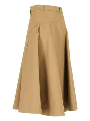 Balenciaga Cotton A-line Skirt