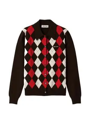 Miu Miu Argyle Cardigan