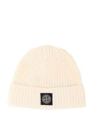 Stone Island Geelong Rws Wool Beanie - White