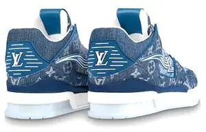 LOUIS VUITTON Trainer Ankle Sneakers Denim Monogram