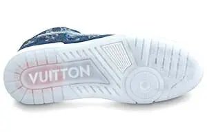 LOUIS VUITTON Trainer Ankle Sneakers Denim Monogram