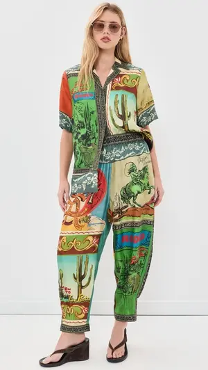 ALEMAIS Ace Tapered Silk Pants