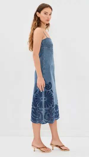 Ulla Johnson The Jane Eyelet Denim Dress