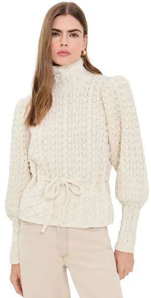 Zimmermann Valiant Wool Bauble Sweater - Cream