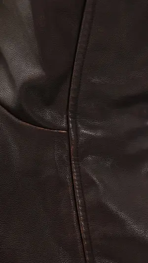 Lioness Shoreline Funnel Neck Faux Leather Jacket