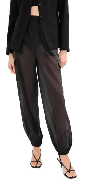 LE BOP Organza Cargo Pants - Black