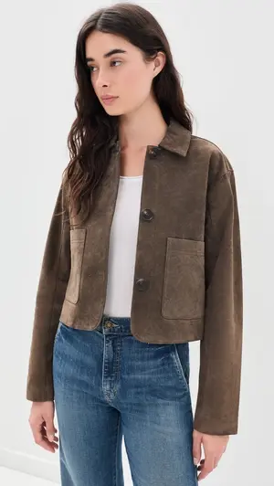 Blanknyc Suede Cropped Jacket