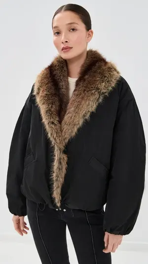 Isabel Marant Étoile Charone Jacket With Faux Fur Trim