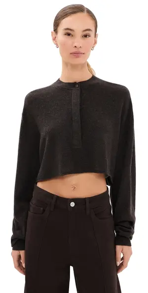 Le Kasha Bulgan Cashmere Cropped Sweater - Chocolate