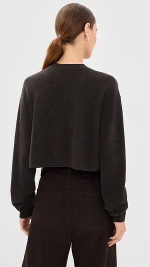 Le Kasha Bulgan Cashmere Cropped Sweater - Chocolate