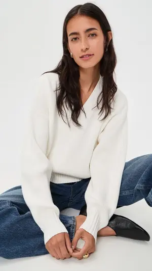 PISTOLA Nika Heavyweight V-neck Sweater