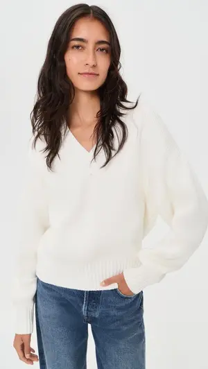 PISTOLA Nika Heavyweight V-neck Sweater