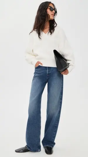 PISTOLA Nika Heavyweight V-neck Sweater