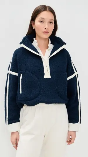 Free People Mountain High 1/2 Zip Fleece Pullover