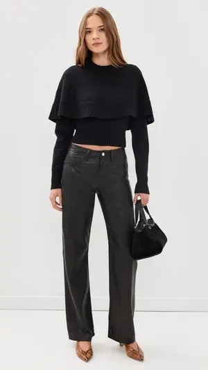 Ronny Kobo Evian Knit Top - Black
