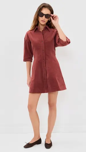 APIECE APART Luz Mini Dress In Corduroy