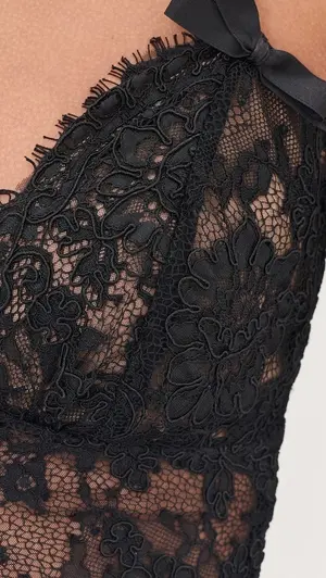SELF-PORTRAIT Taffeta Contrast Lace Midi Dress