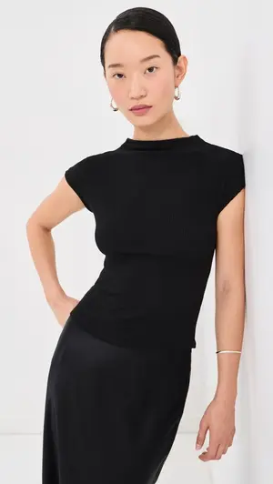 Sablyn Karlie Slit Neck Tee