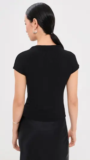 Sablyn Karlie Slit Neck Tee