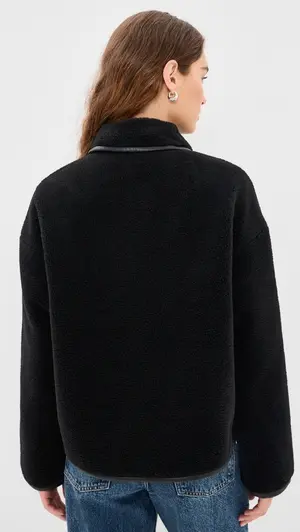 ANINE BING Camden Jacket With Faux Leather Trim