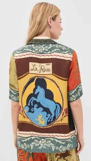 ALEMAIS Ace Silk Button Down Shirt