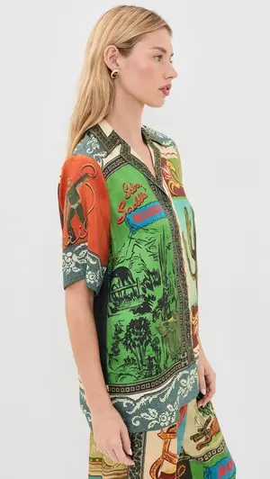 ALEMAIS Ace Silk Button Down Shirt