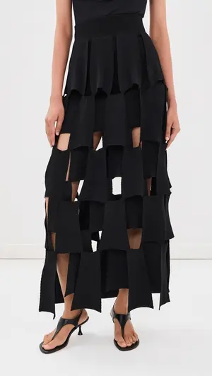 A.W.A.K.E. Mode A. W.a. K.e. Mode Knitted Multi Trapeze Skirt
