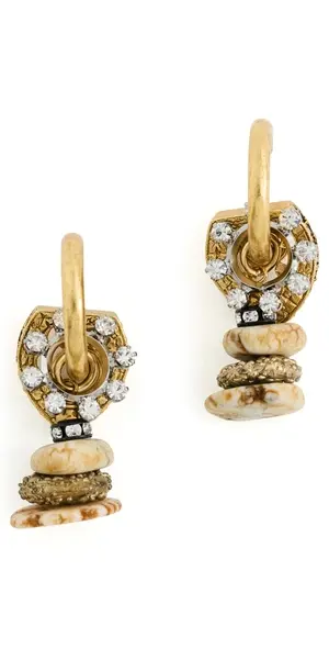 ELIZABETH COLE Aurmia Stone Earrings - Crystal