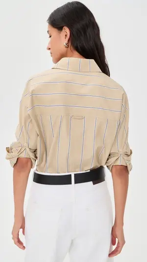 APIECE APART Isolde Striped Cotton Button-down Shirt