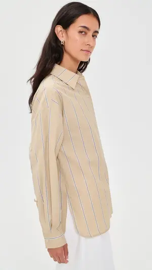 APIECE APART Isolde Striped Cotton Button-down Shirt