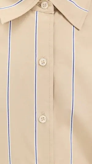 APIECE APART Isolde Striped Cotton Button-down Shirt