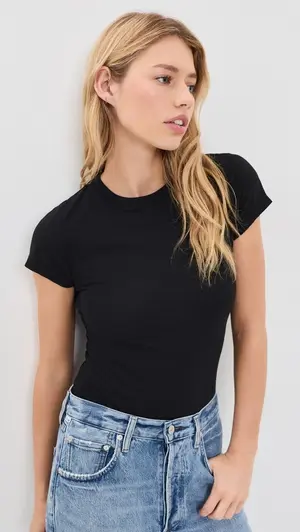 RE/DONE 60s Slim Tee Thong Bodysuit
