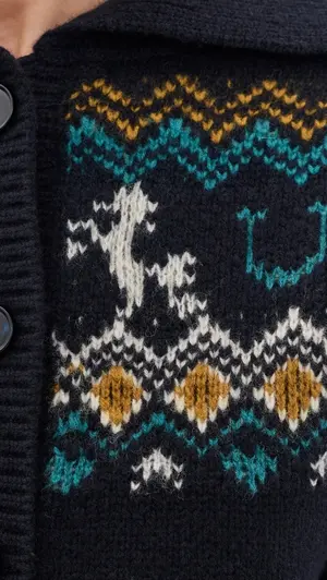 ALEMAIS Patsy Fair Isle Knit Cardigan