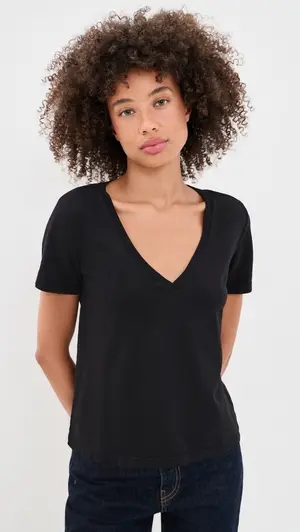 L'Agence Brianna V Neck Tee