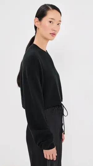 Le Kasha Cashmere Cropped Sweater - Black