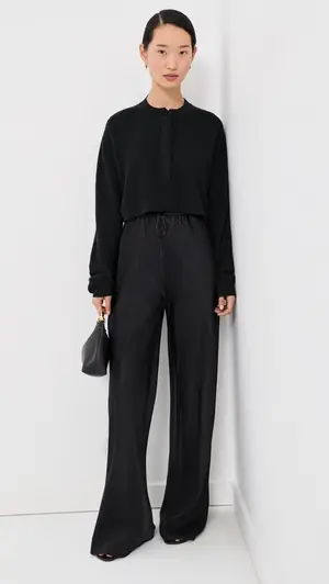 Le Kasha Cashmere Cropped Sweater - Black