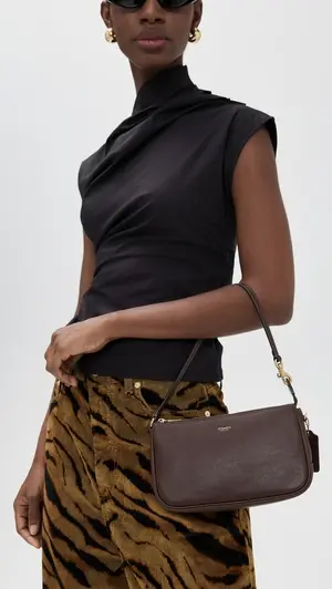 COACH Natural Grain Leather Plaza Bag