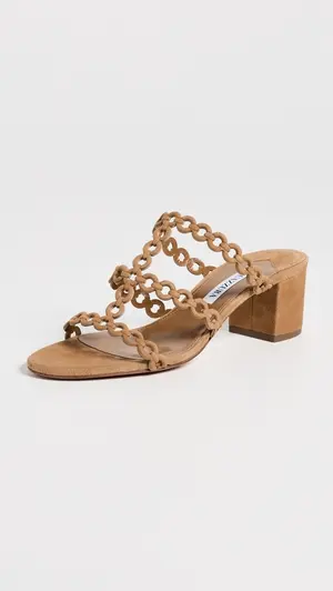 AQUAZZURA Infinity Chain Suede Mules 50mm