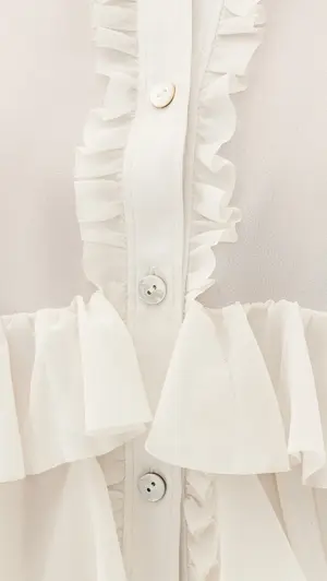 Cinq À Sept Nori Ruffle Trim Shirt