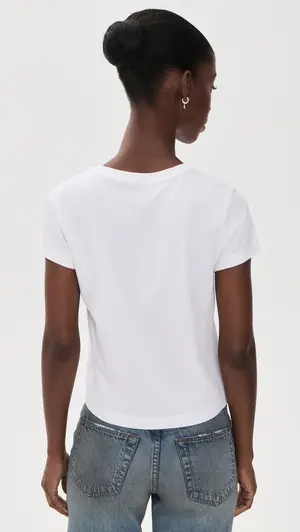 Rag & Bone Kelly Perfect Tee Short Sleeve Crewneck - White