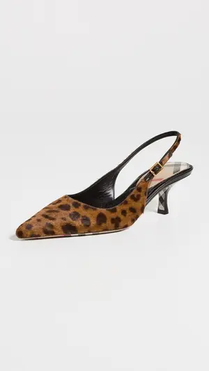 Burberry Fur Dame Slingback Kitten Heels 55