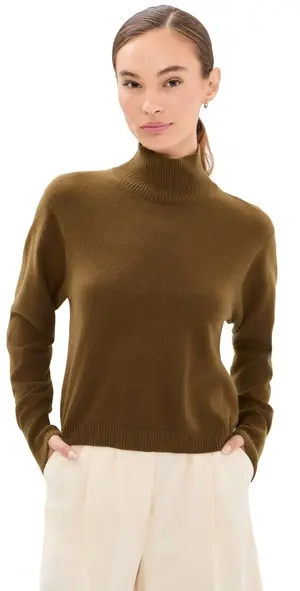 Le Kasha Cashmere Mock Neck Sweater - Cinnamon