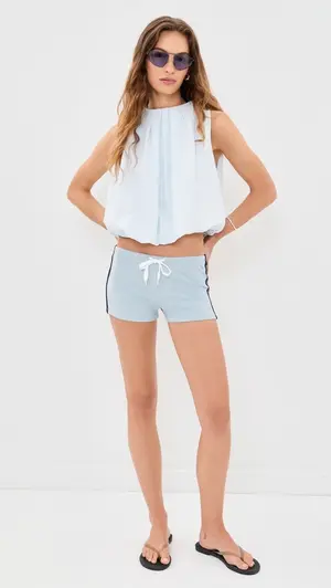 Lioness Beverly Bubble Top - Soft Blue