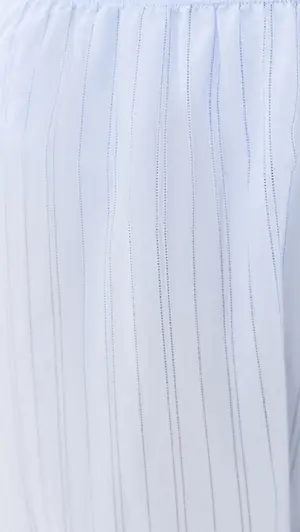 Donni. Eyelet Pop Simple Crop Pants Stripe Pattern