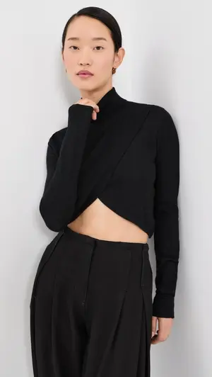 Le Kasha Cashmere Wrap Turtleneck Sweater