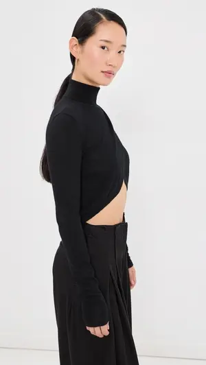 Le Kasha Cashmere Wrap Turtleneck Sweater