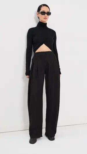 Le Kasha Cashmere Wrap Turtleneck Sweater