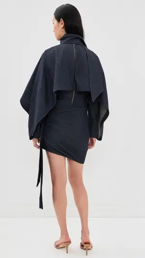 Zimmermann Valiant Draped Denim Mini Dress