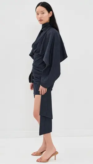 Zimmermann Valiant Draped Denim Mini Dress